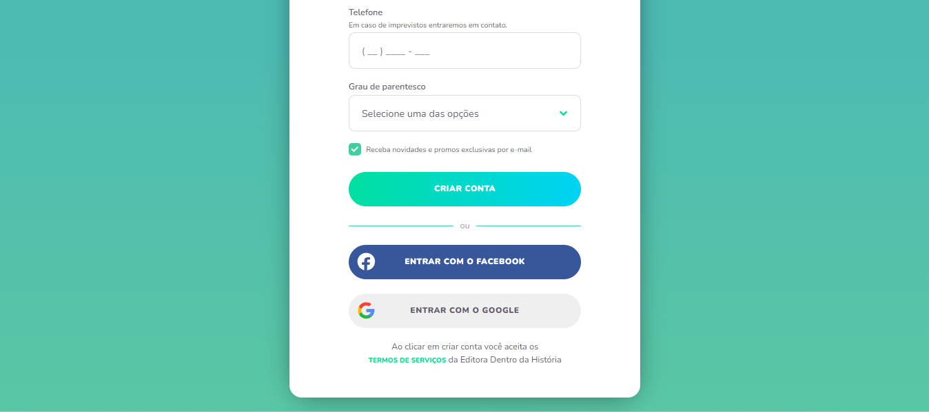 Como criar uma conta para fazer meu pedido? – Dentro da História